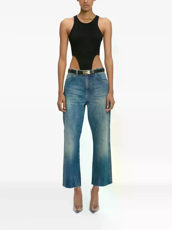 Victoria Beckham Ribbed Bodysuit - Black