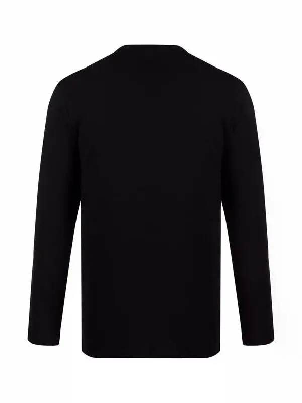 TOM FORD Henley-neck T-shirt - Black