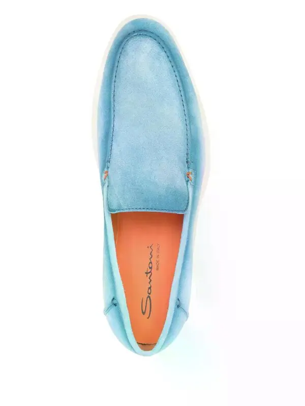 Santoni Suede Loafers - Blue