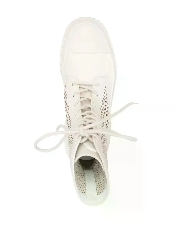 Moncler Perforated Lace-up Boots - Neutrals