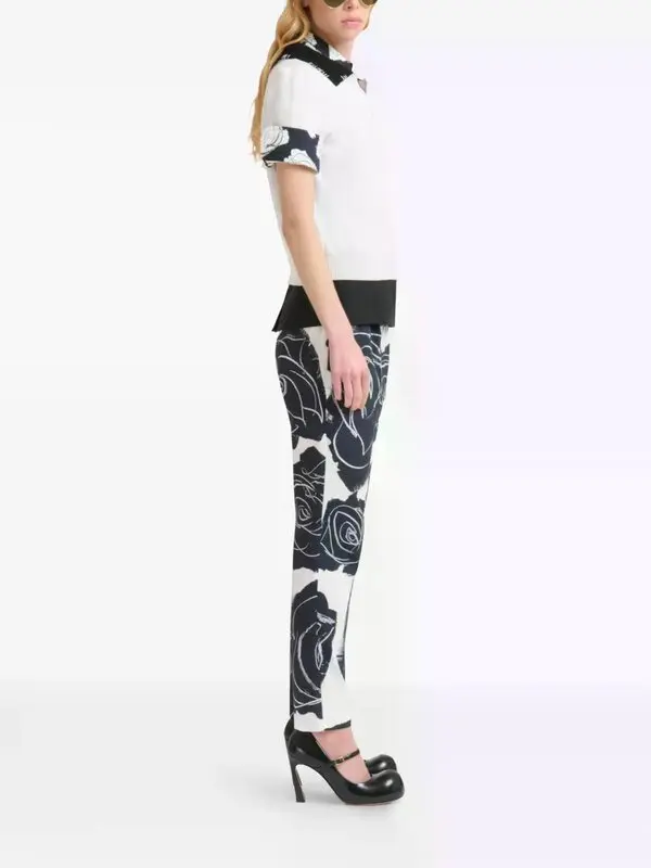 Marni Rose-print Tailored Trousers