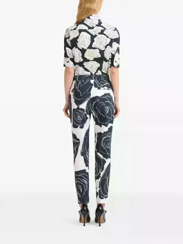 Marni Rose-print Tailored Trousers