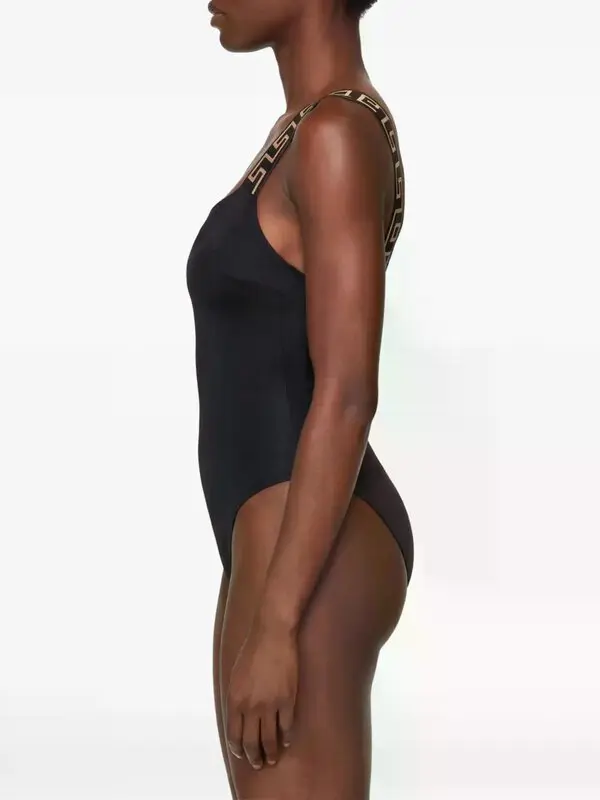 Versace Greca Border One-piece Swimsuit - Black