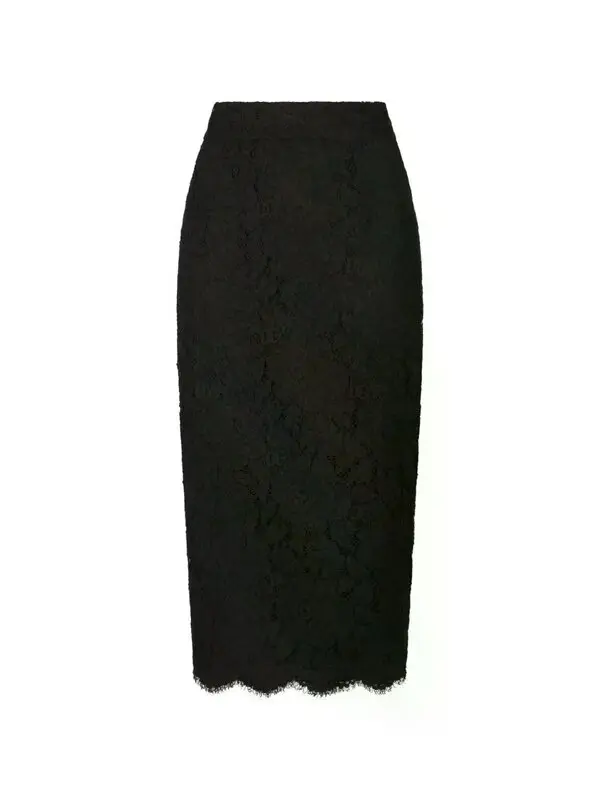 Dolce & Gabbana Floral Lace Midi Skirt