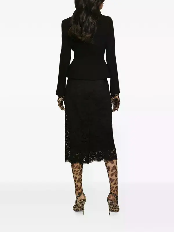 Dolce & Gabbana Floral Lace Midi Skirt