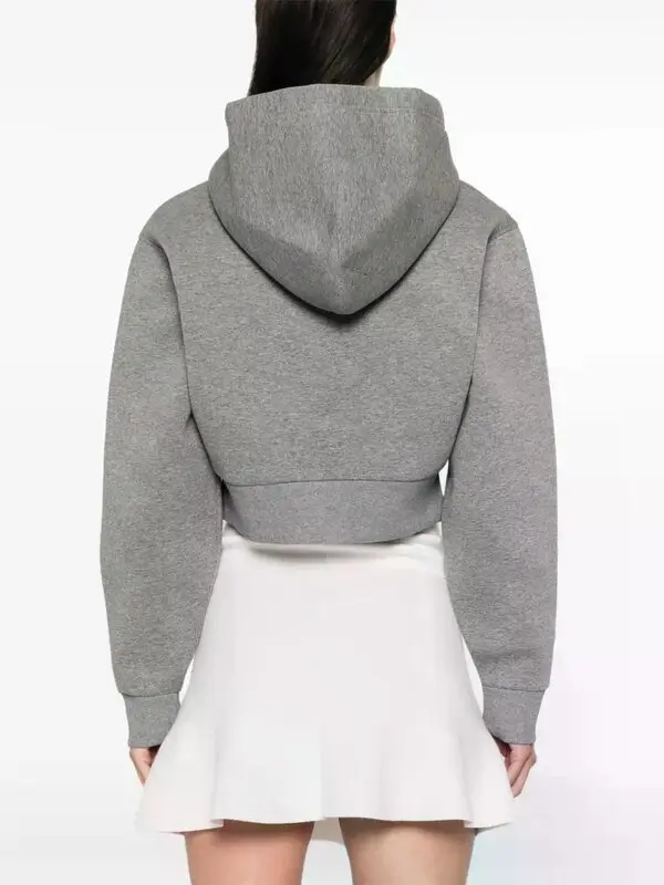 Victoria Beckham Cropped Drawstring Hoodie