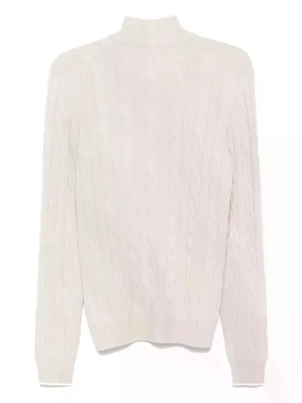 BARBA NAPOLI Virgin Wool Blend Cable Knit Sweater
