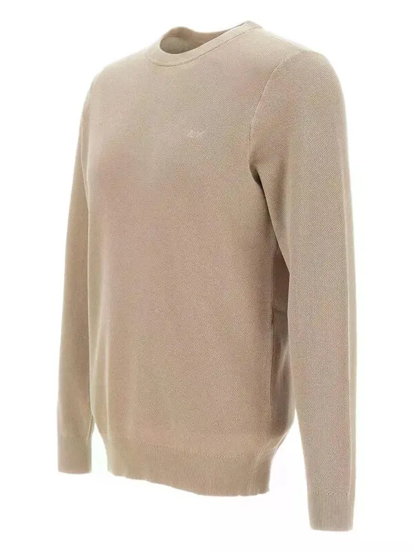 SUN 68 Ribbed Crew-neck Jumper - Neutrals