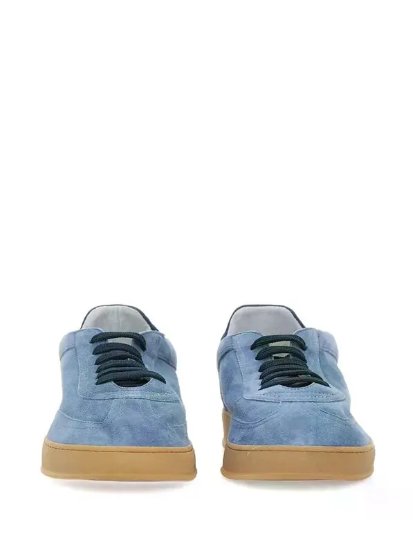 SOLDINI80 Suede Round Toe Sneakers - Blue