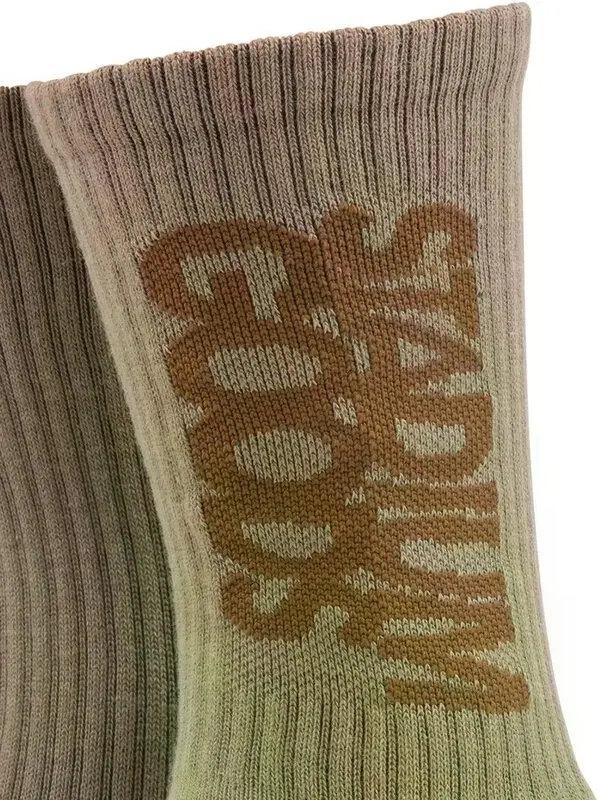 STADIUM GOODS Ribbed Logo Wild Mushroom Socks - Brown