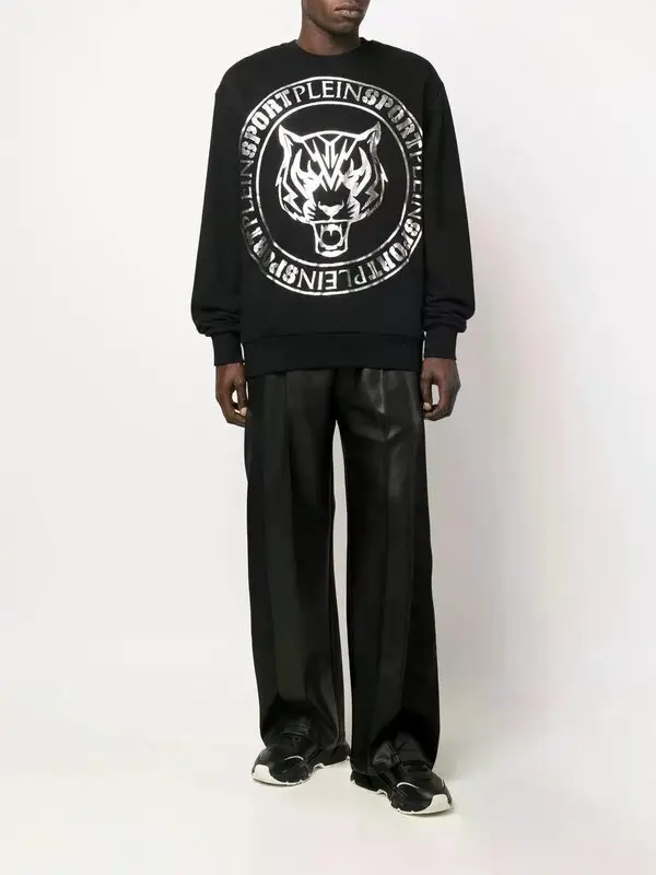 PLEIN SPORT Tiger Logo Print Sweatshirt
