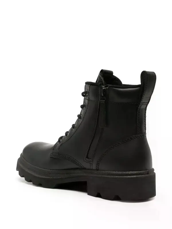 Ecco Grainer Logo-embossed Leather Ankle Boots