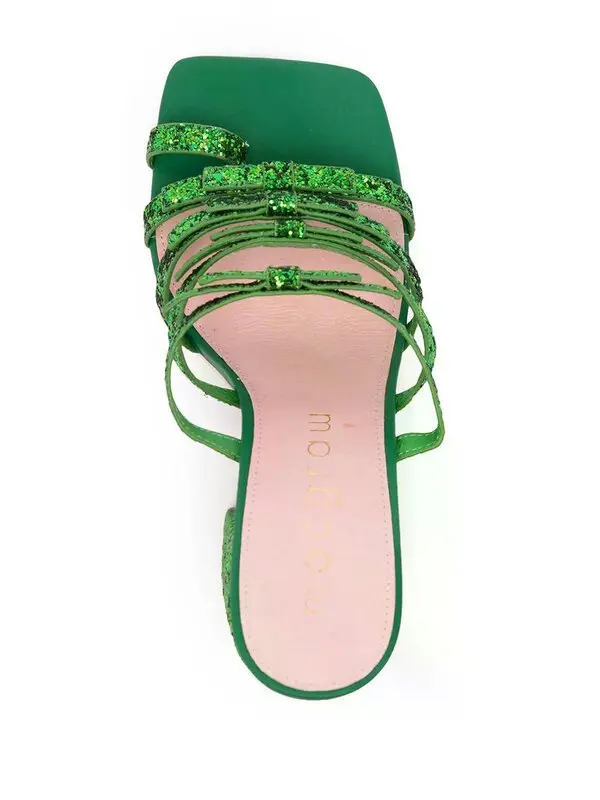MACGRAW Dorothy Glitter-detail Sandals - Green