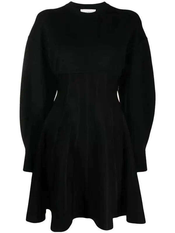 Alexander McQueen Wool-blend Flared Minidress