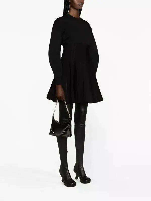 Alexander McQueen Wool-blend Flared Minidress
