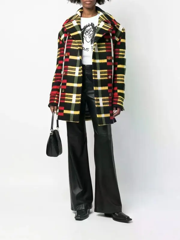VIVIENNE WESTWOOD Double-breasted Checked Wool Coat