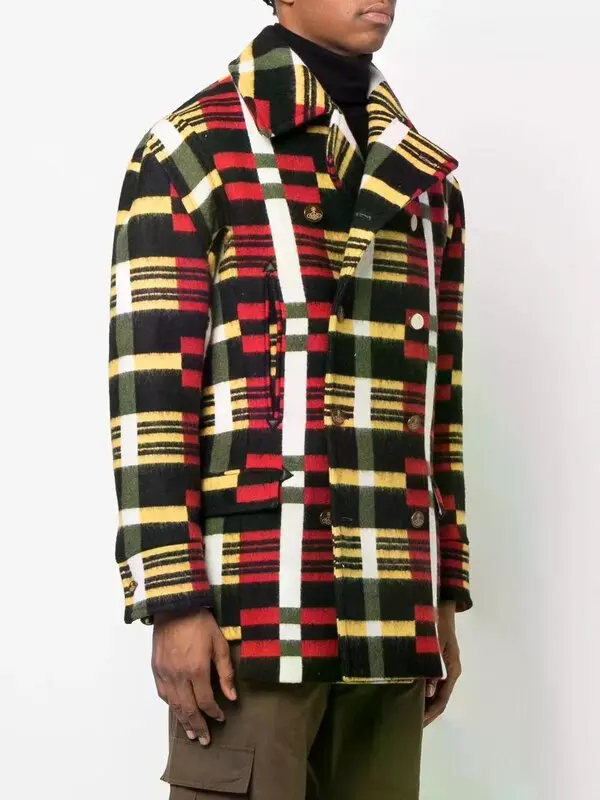 VIVIENNE WESTWOOD Double-breasted Checked Wool Coat