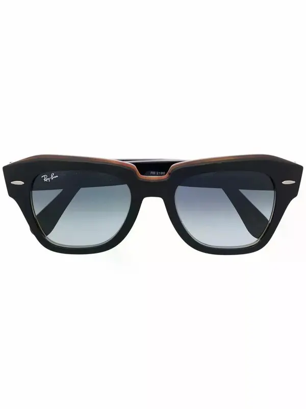 Ray-ban State Street Square-frame Sunglasses - Black