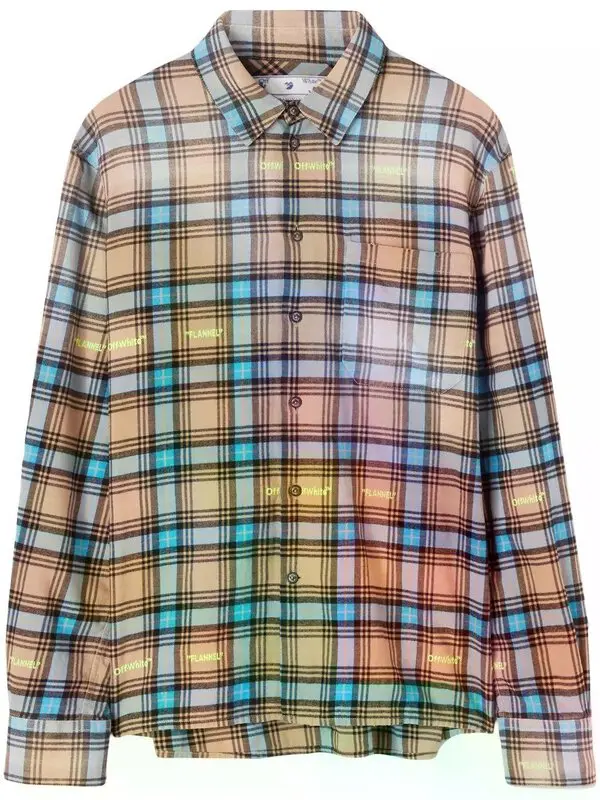Off-White Check-print Long-sleeve Shirt