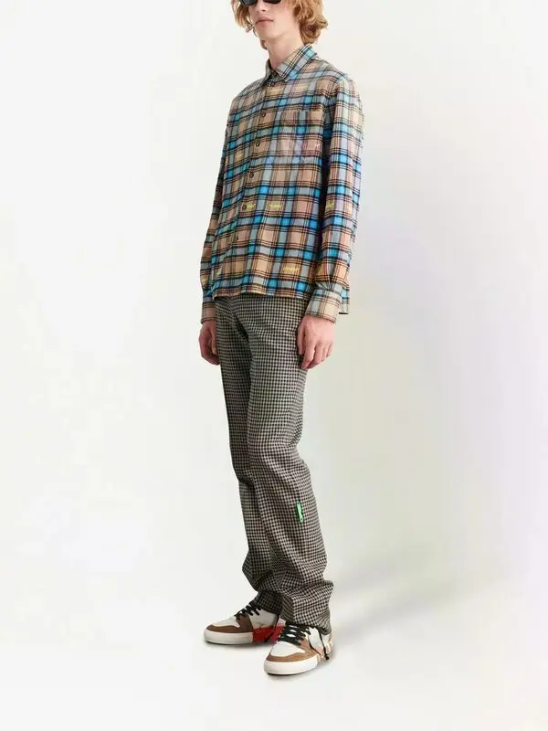 Off-White Check-print Long-sleeve Shirt