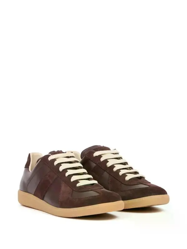 MAISON MARGIELA Replica Sneakers In Nappa Leather And Suede - Brown