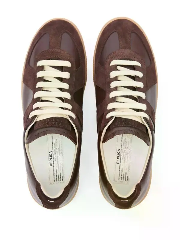 MAISON MARGIELA Replica Sneakers In Nappa Leather And Suede - Brown