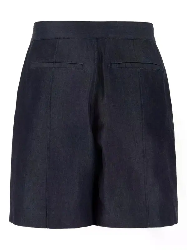 Alexander McQueen High-waisted Tailored Denim Shorts - Blue