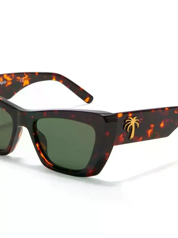 Palm Angels Hermosa Square-frame Sunglasses - Brown