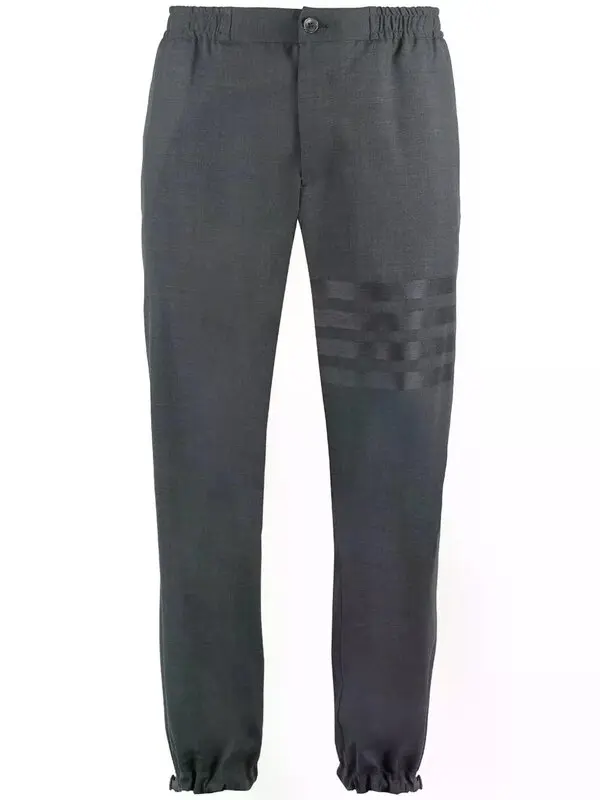 Thom Browne Cropped Tailored Trousers With Signature 4-bar Stripe