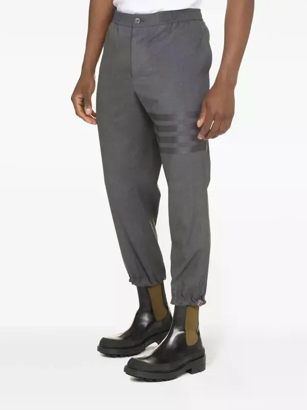 Thom Browne Cropped Tailored Trousers With Signature 4-bar Stripe