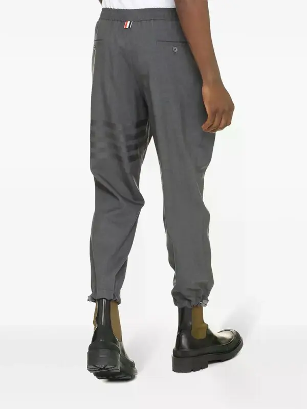Thom Browne Cropped Tailored Trousers With Signature 4-bar Stripe