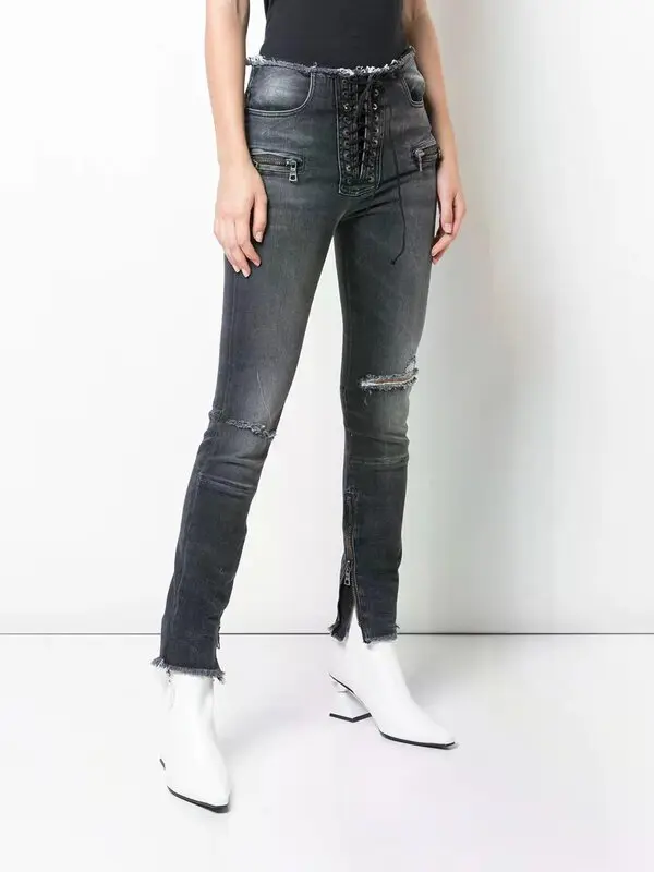 BEN TAVERNITI UNRAVEL PROJECT Distressed Skinny Jeans