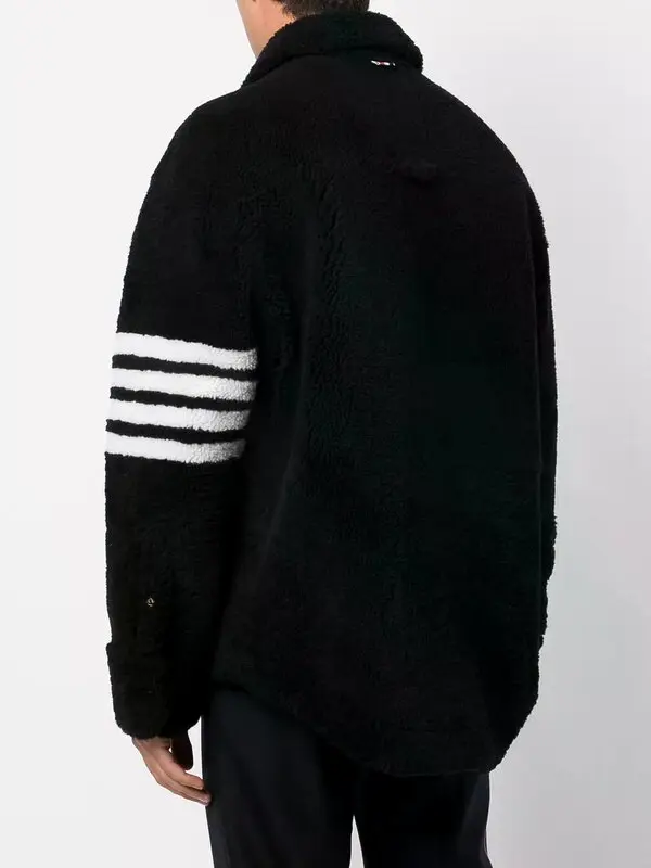 Thom Browne 4-bar Shearling Jacket - Blue