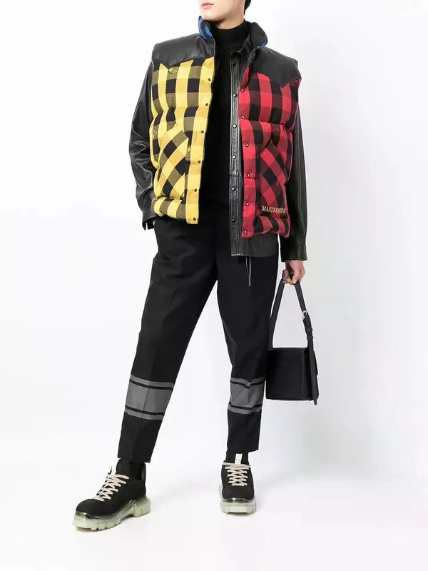 MASTERMIND WORLD Padded Check-print Gilet