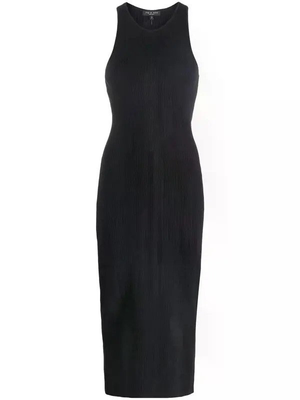 Rag & Bone Ribbed-knit Sleeveless Midi Dress