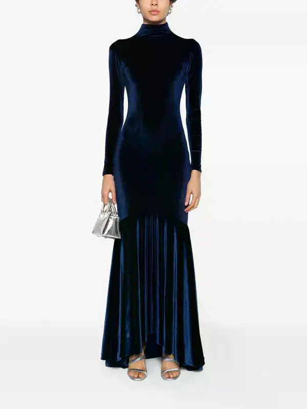 ATU BODY COUTURE High-neck Velvet Gown