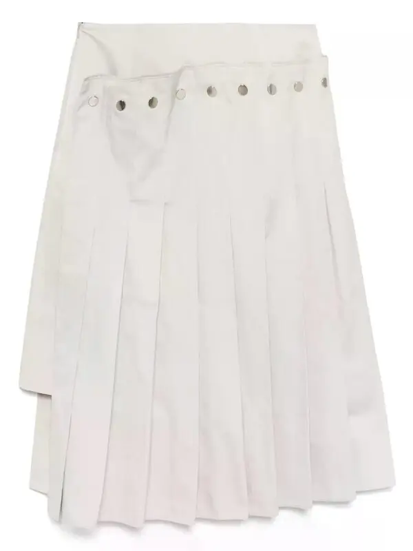 Rokh Double-layered Pleated Skirt - Neutrals