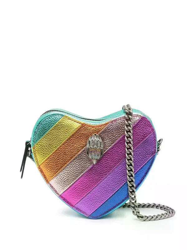 Kurt Geiger Kensington Heart Stripe-print Crossbody Bag - Multicolour