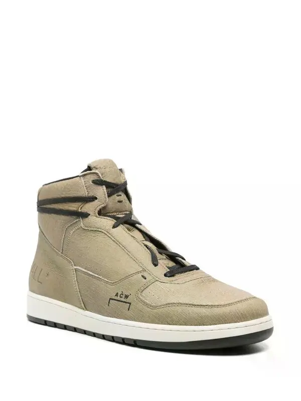A-COLD-WALL* High-top Leather Sneakers - Green