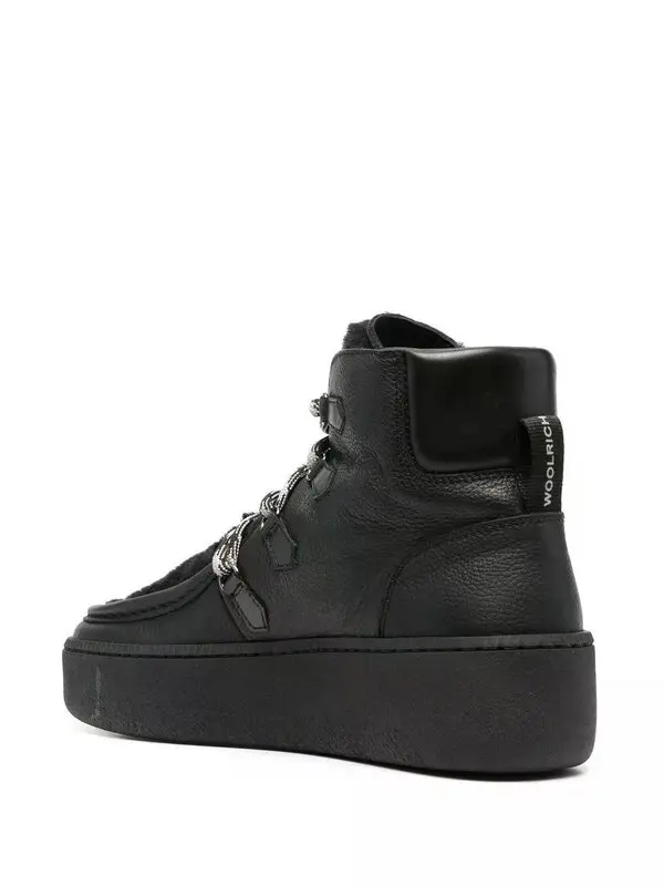 Woolrich Faux-fur Detail High Top Sneakers