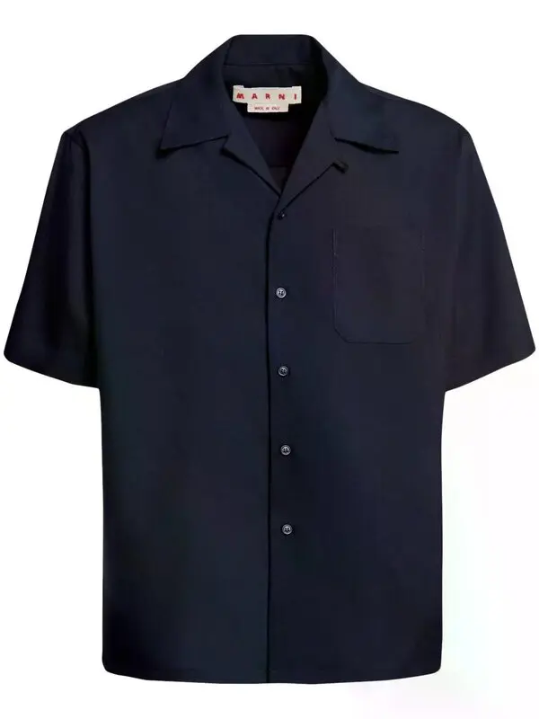 Marni Dark Tropical Wool Bowling Shirt