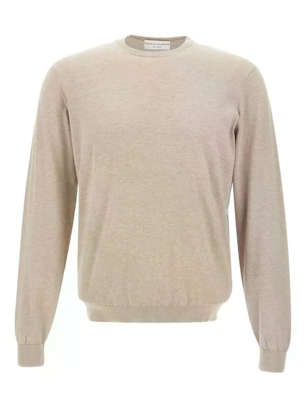 FILIPPO DE LAURENTIIS Crew Neck Long Sleeve Sweater - Neutrals
