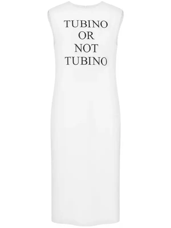 Moschino Slogan-print Midi Dress - White