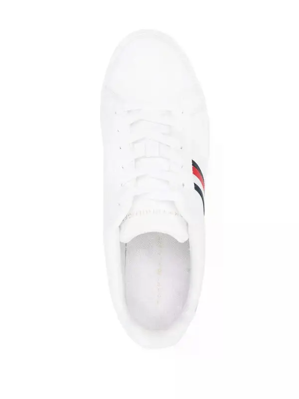 Tommy Hilfiger Leather Panel Detail Sneakers - White