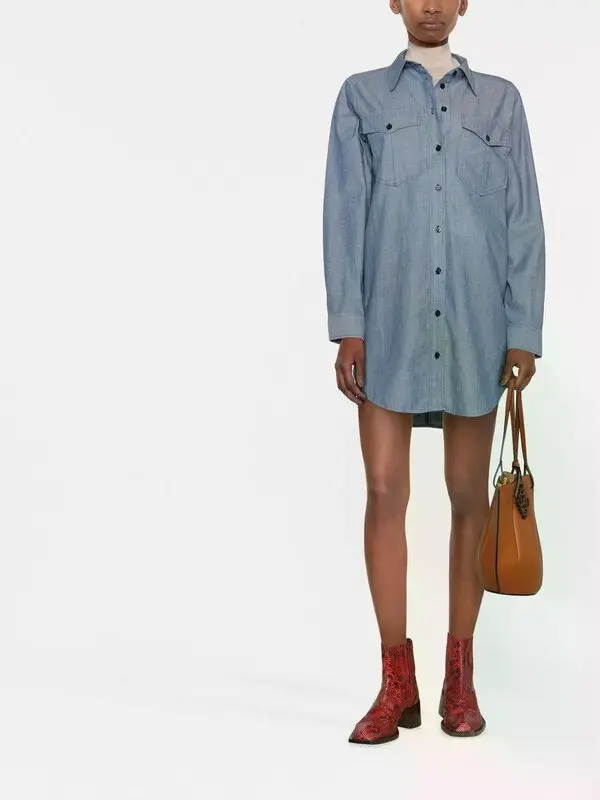 Isabel Marant Étoile Bridget Chambray Shirt Dress - Blue