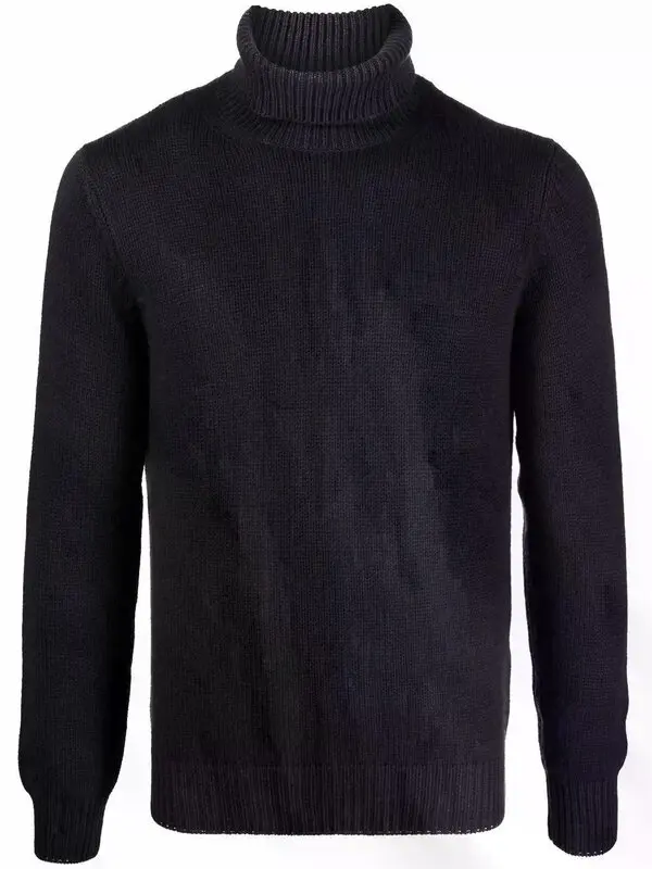 DELL'OGLIO Merino-blend Ribbed Roll Neck Jumper