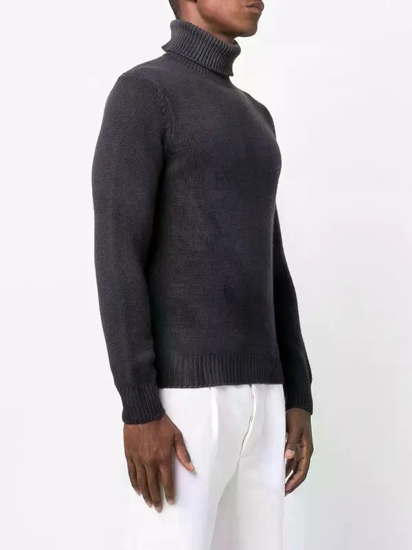 DELL'OGLIO Merino-blend Ribbed Roll Neck Jumper