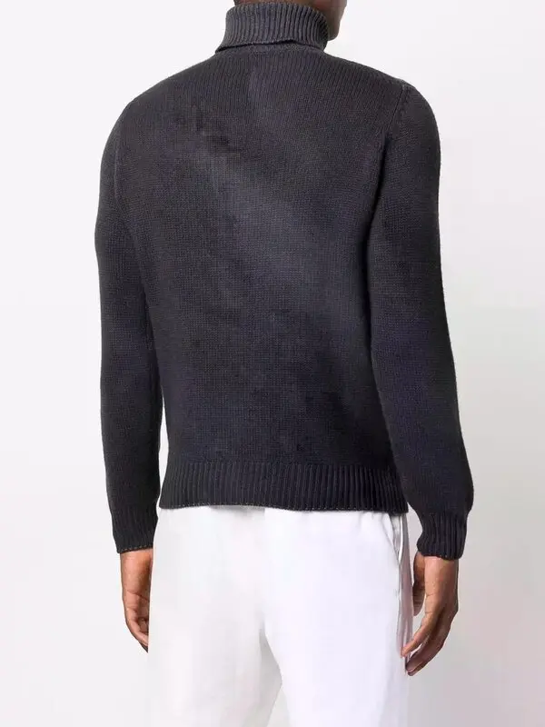DELL'OGLIO Merino-blend Ribbed Roll Neck Jumper