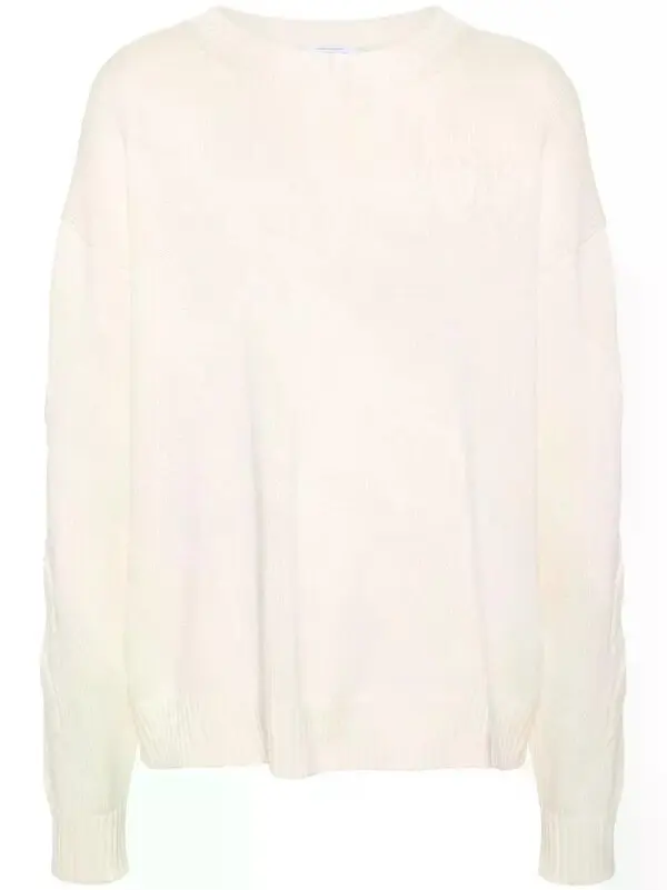 Off-White Diagonal Stripe Crew Neck Jumper