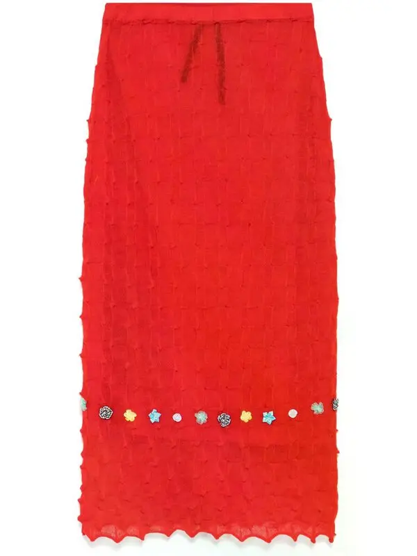 YANYAN Embellished Mini Skirt - Red